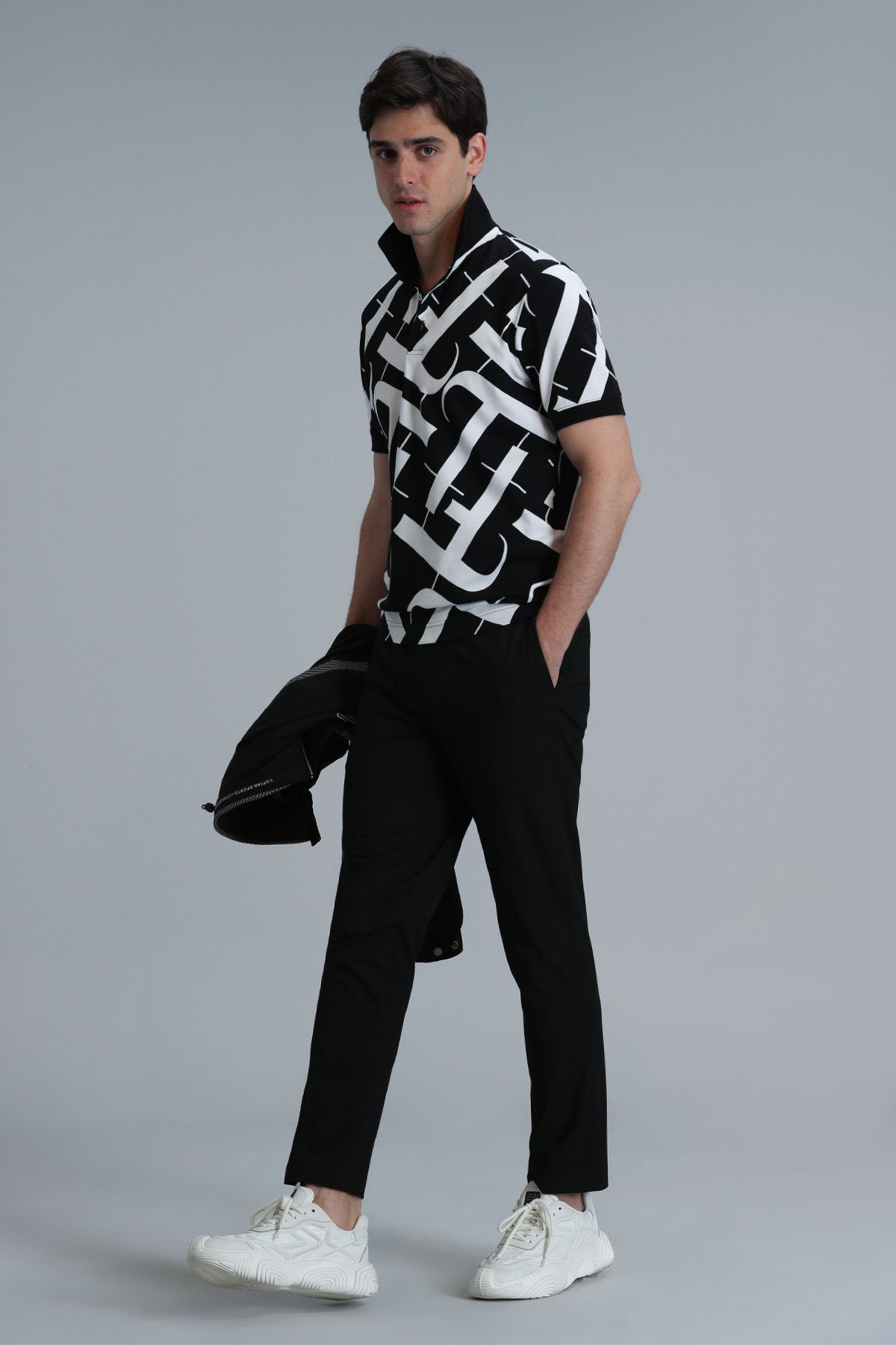 Cara Smart Erkek Polo Tişört Siyah | LUFIAN