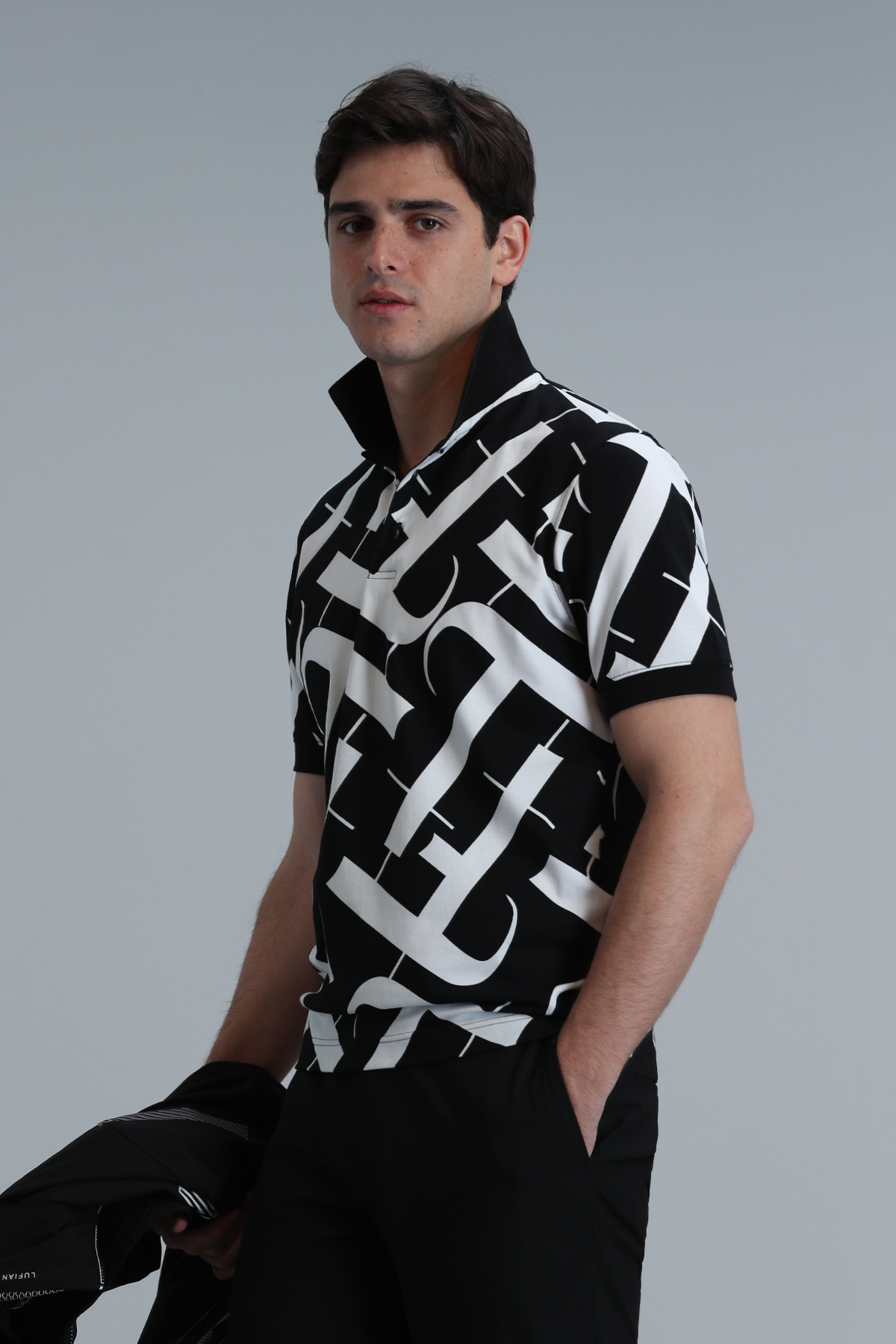 Cara Smart Erkek Polo Tişört Siyah | LUFIAN