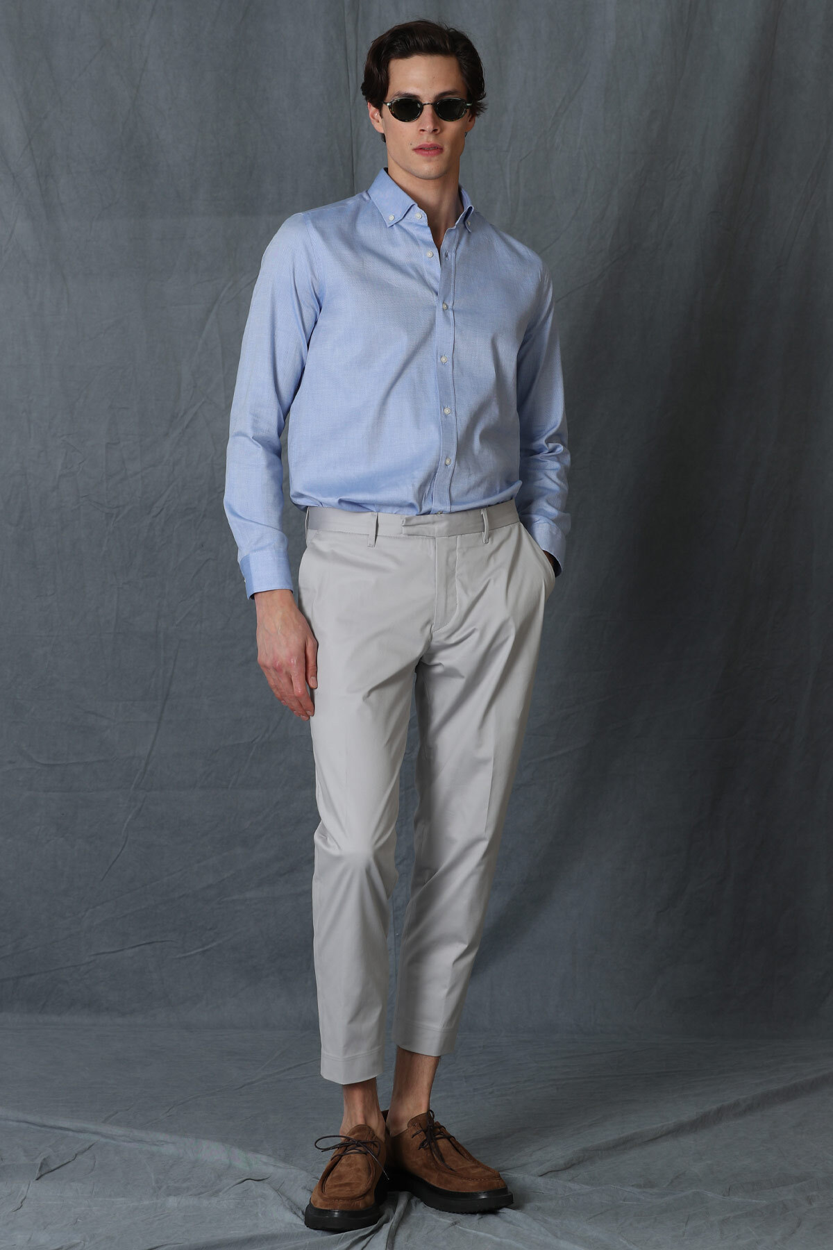 Daniel Erkek Smart Gömlek Slim Fit Mavi | LUFIAN