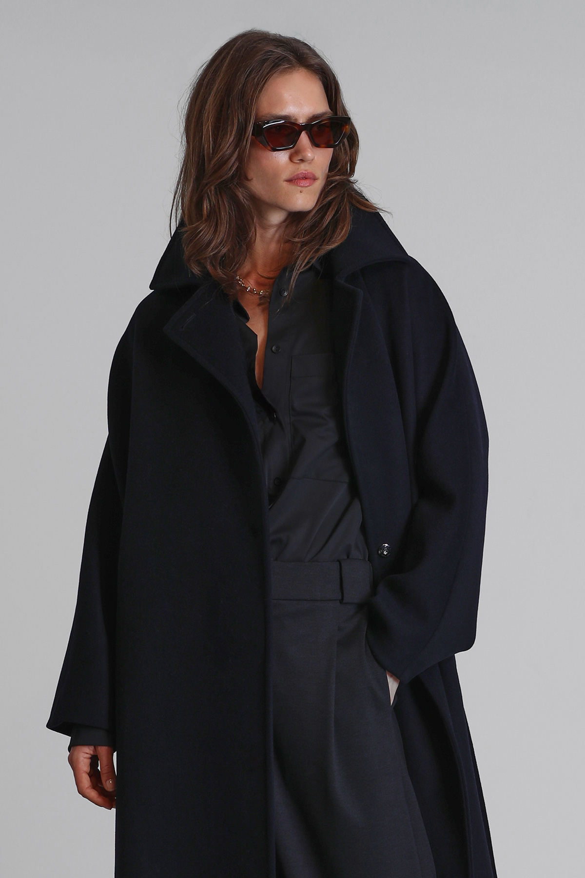 June Kadın Palto Lacivert | LUFIAN