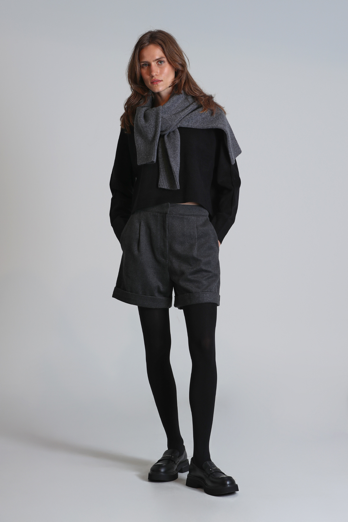 Vanessa Kadın Şort Antrasit | LUFIAN