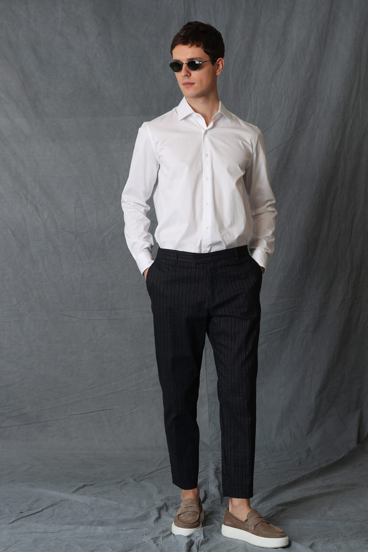 Varen Erkek Smart Gömlek Comfort Slim Fit Beyaz | LUFIAN